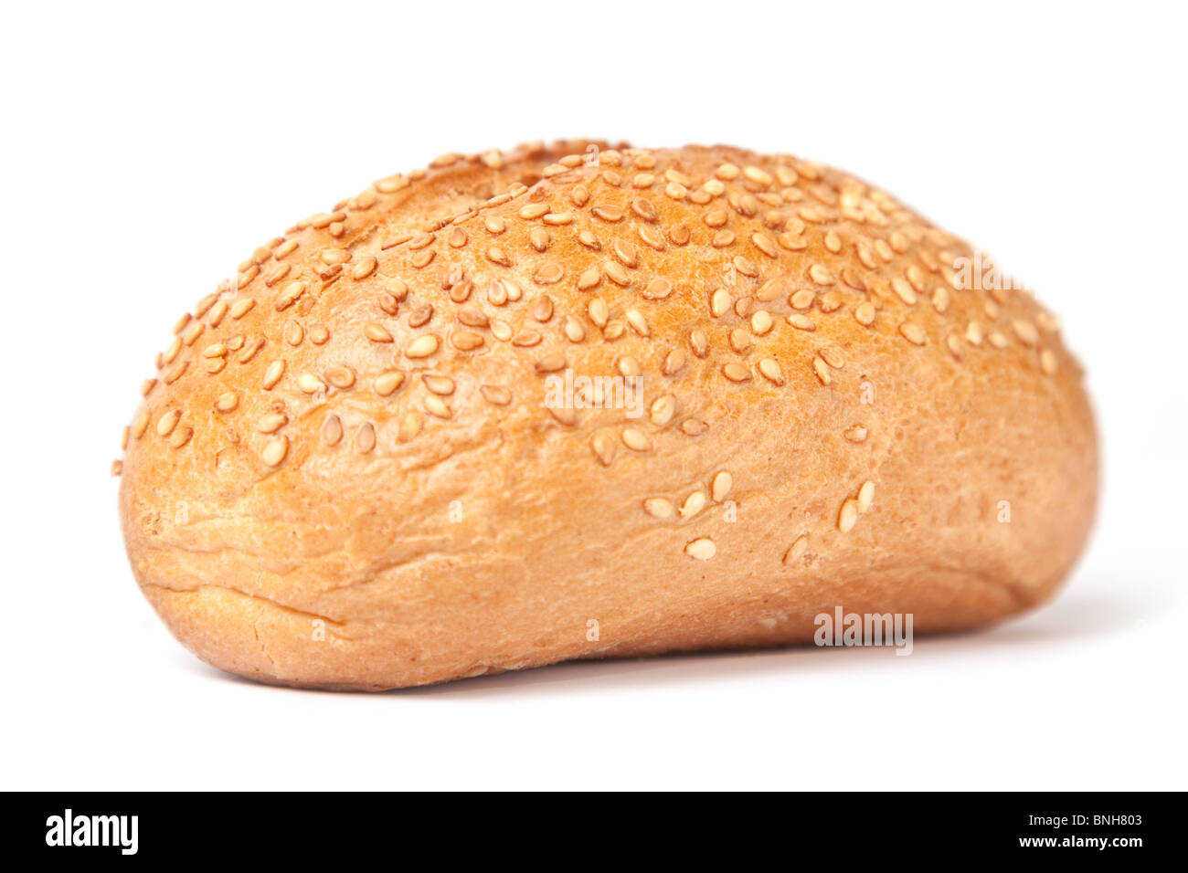 French bun with grains isolated on white background Stock Photo - Alamy
