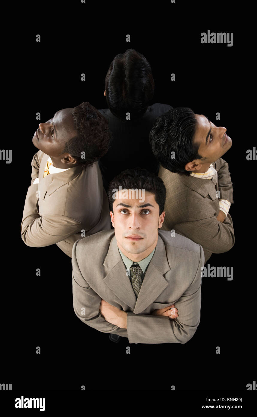 Back view four people Cut Out Stock Images & Pictures - Alamy