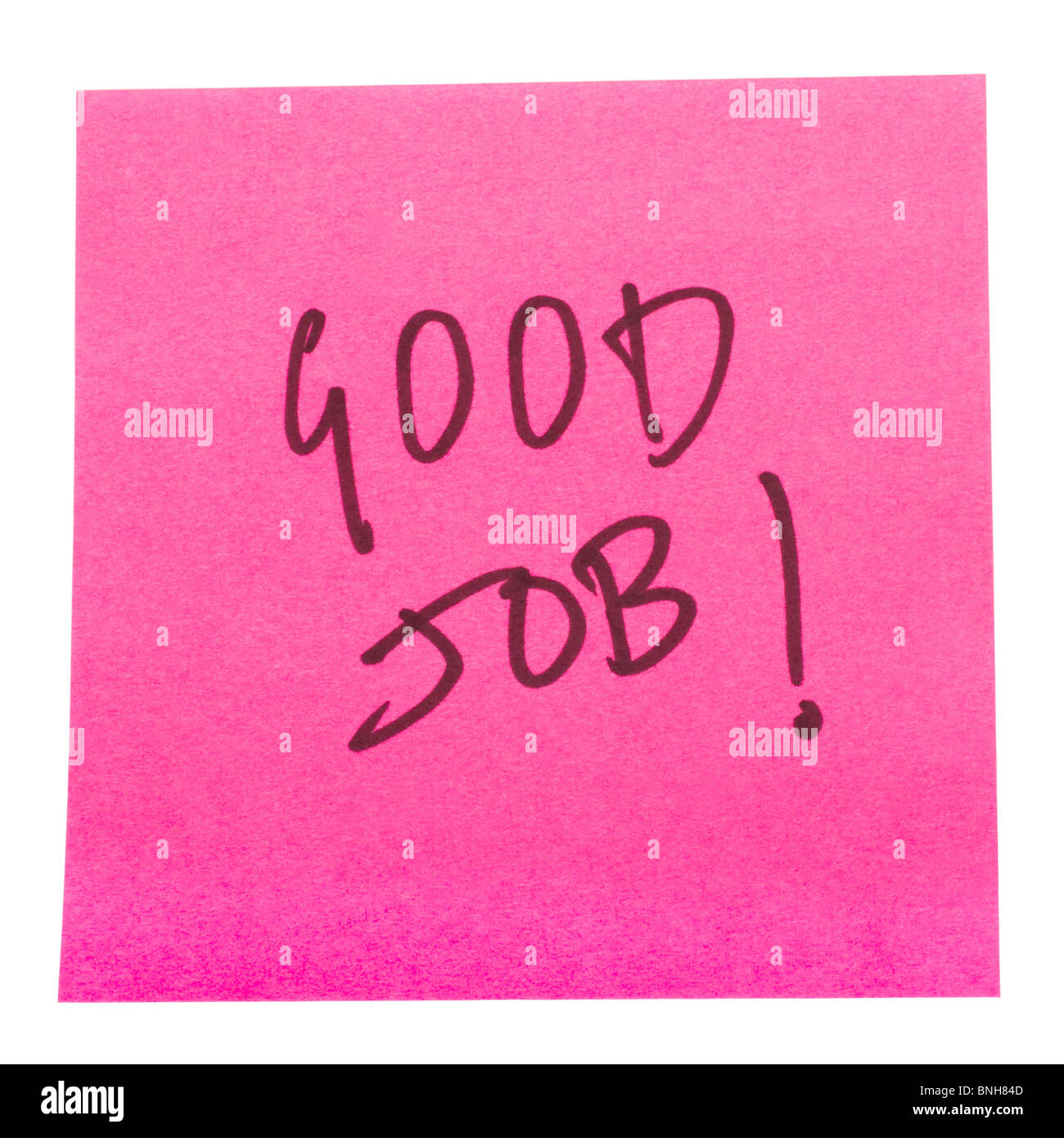 Good Job text written on an adhesive note Stock Photo - Alamy