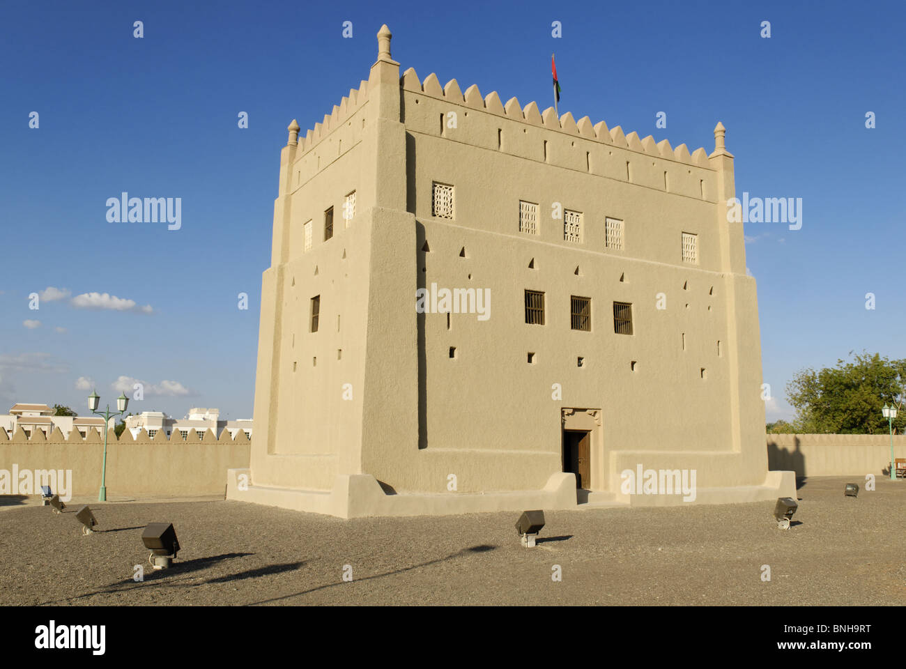 Murabbaa fort Al Ain Abu Dhabi old Old Town Arabia Arabic building blue ...