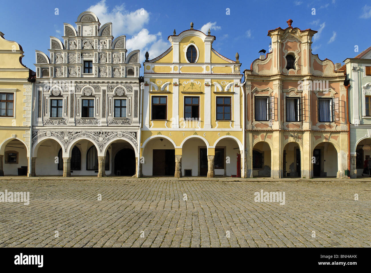 historical Old Town Telc Unesco world cultural heritage Moravia Czechia ...