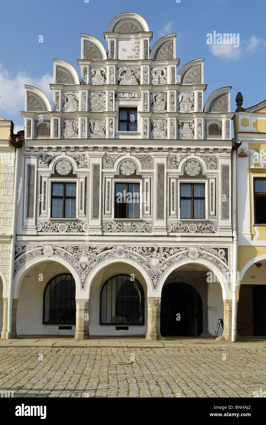 historical Old Town Telc Unesco world cultural heritage Moravia Czechia ...