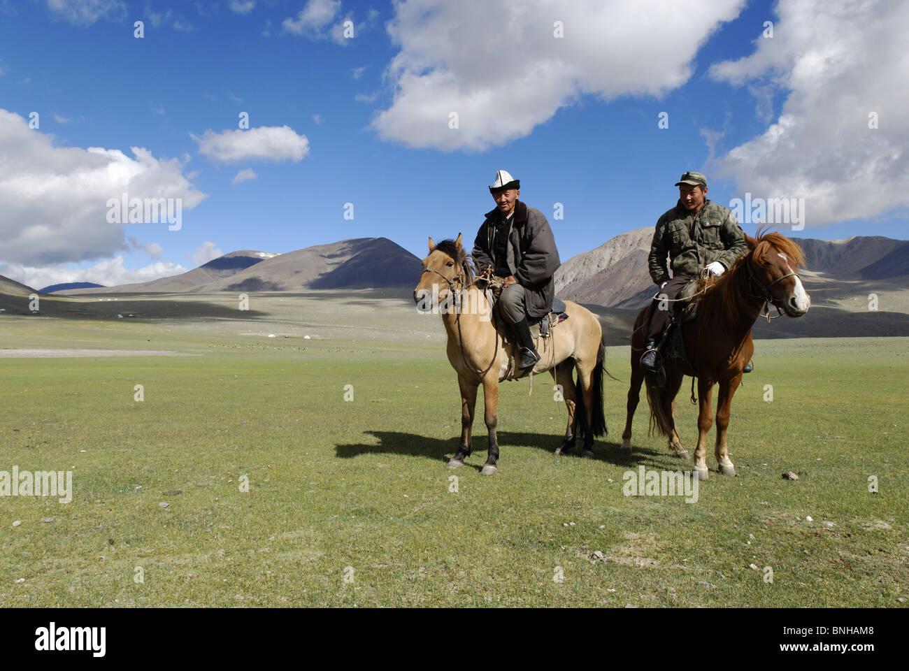 Kazakh Mongolian rider horse Altai Kazakhstan Mongolia Asia Asians ...