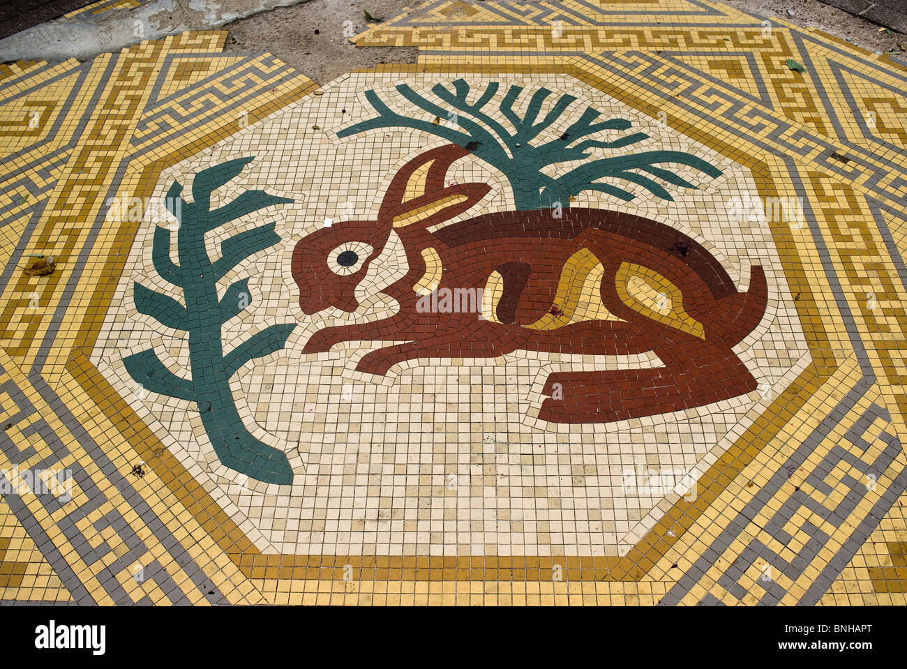 Reproduction of ancient Roman mosaic found in Cirencester UK now ...