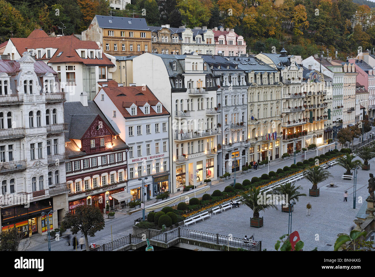Czech Republic Karlovy Vary historical Old Town west Bohemia Europe ...
