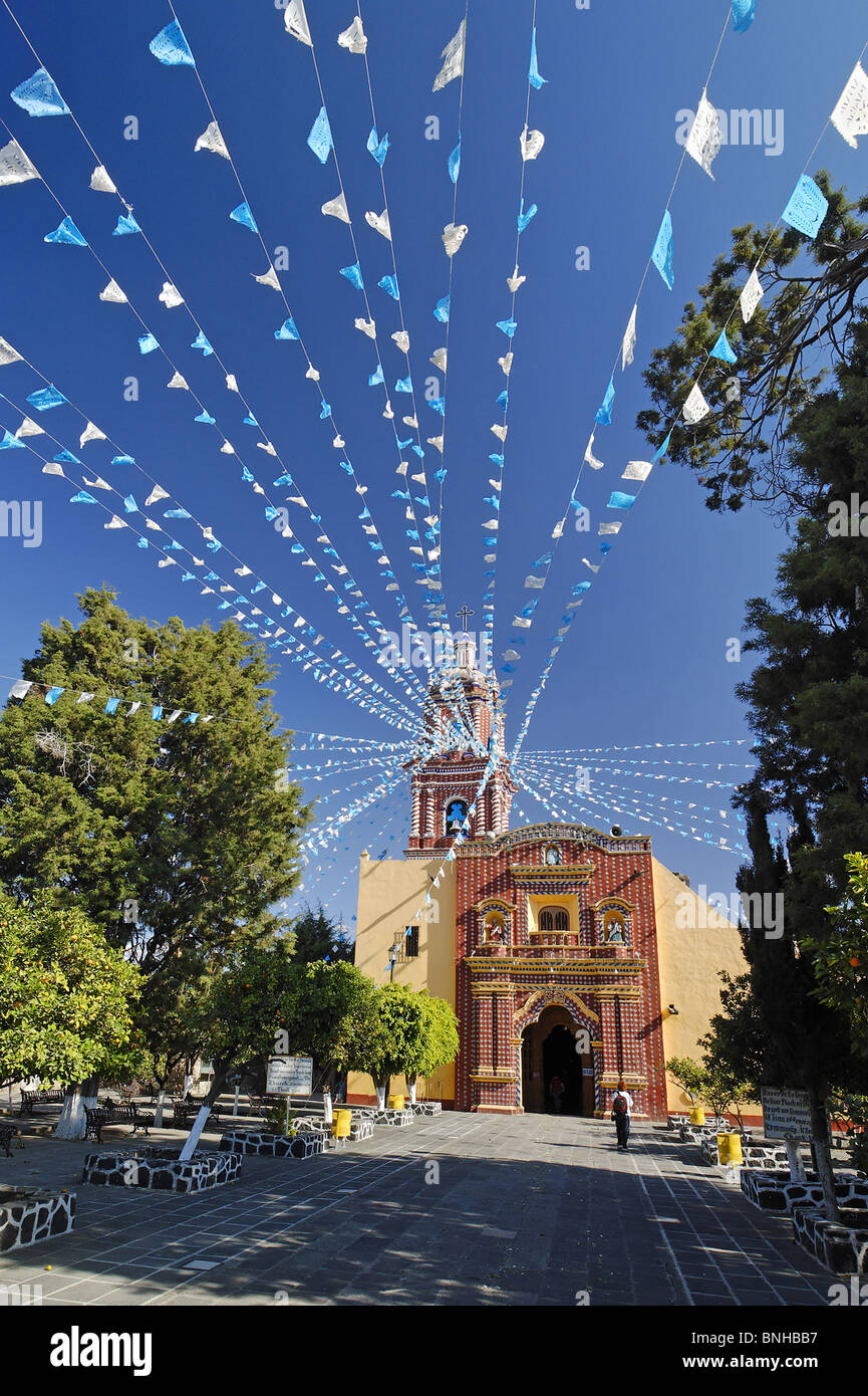 Puebla Mexico Baroque church Tonanzintla Central America old America ...