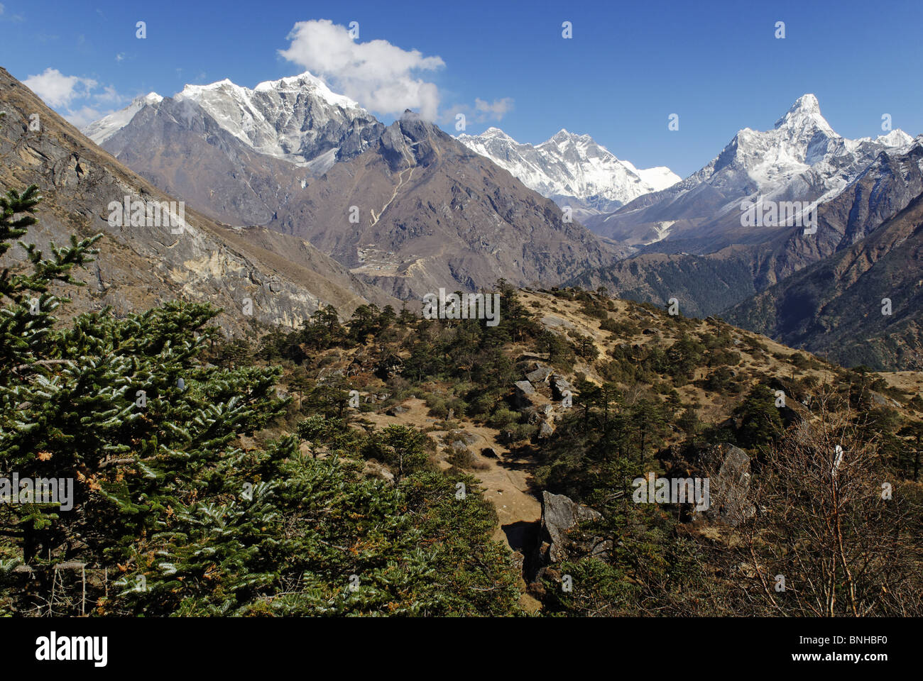 Dudh Koshi valley Lhotse ama Dablam Sagarmatha national park Khumbu ...
