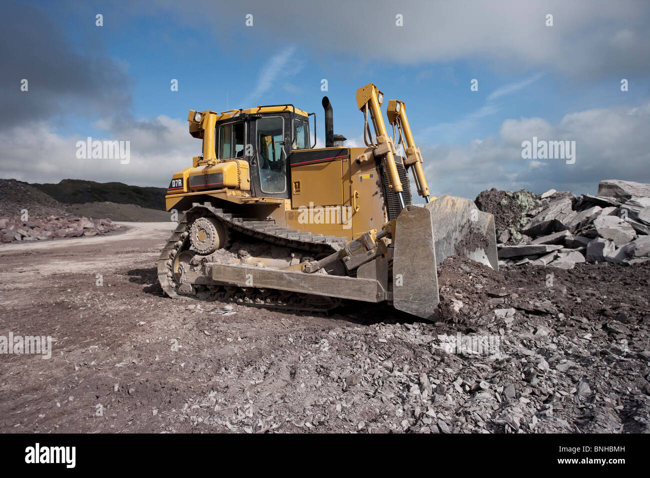 Bulldozer in mine Stock Photo - Alamy