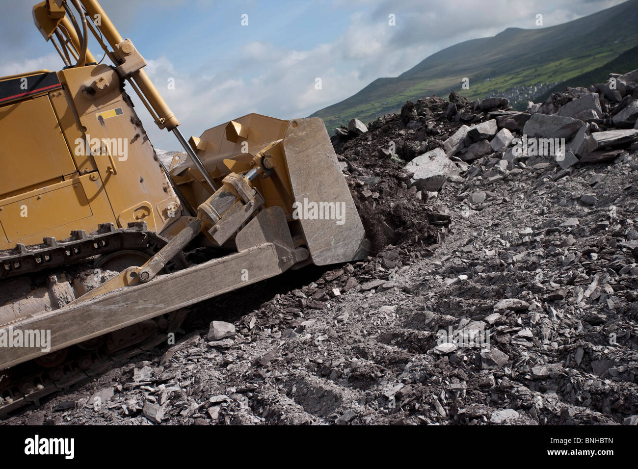 Bulldozer in mine Stock Photo - Alamy