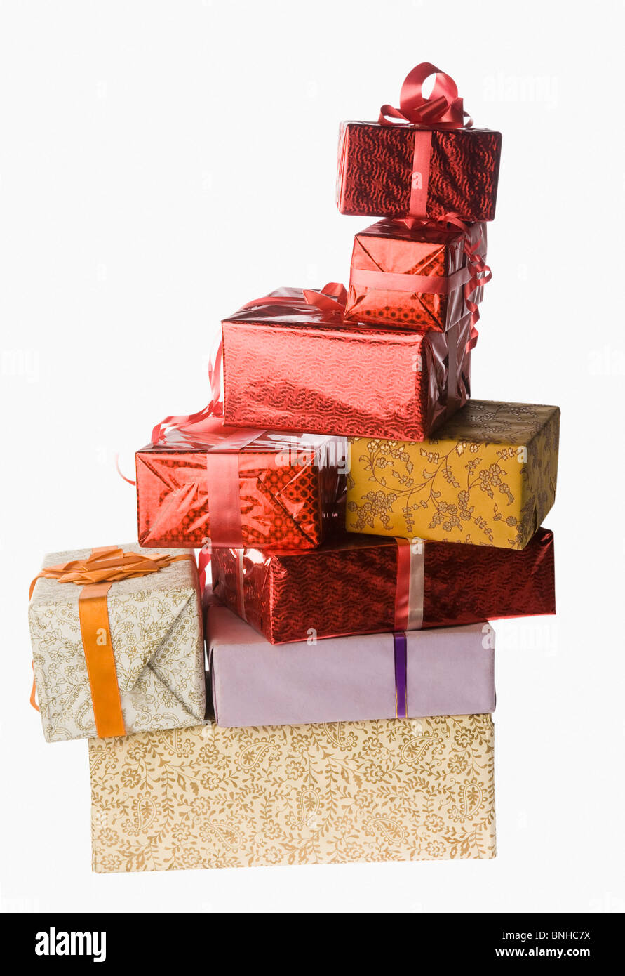 Stack of presents Stock Photo - Alamy