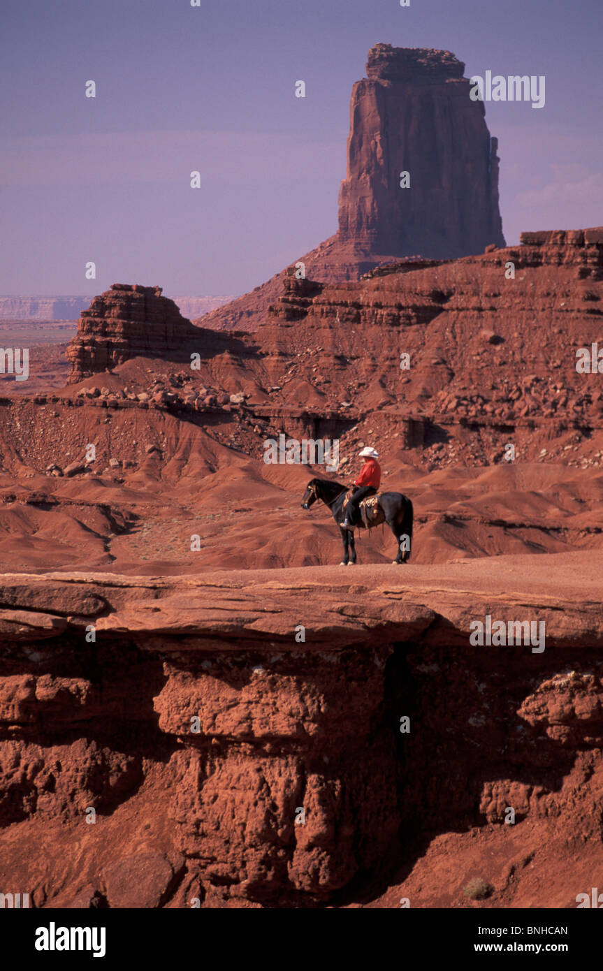 Usa Utah John Fords Point Monument Valley Tribal Park Horse Rider Man ...