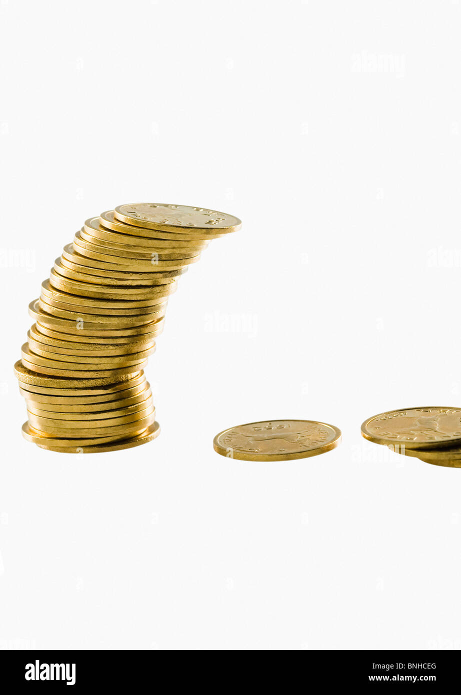 Stack of gold coins Stock Photo - Alamy