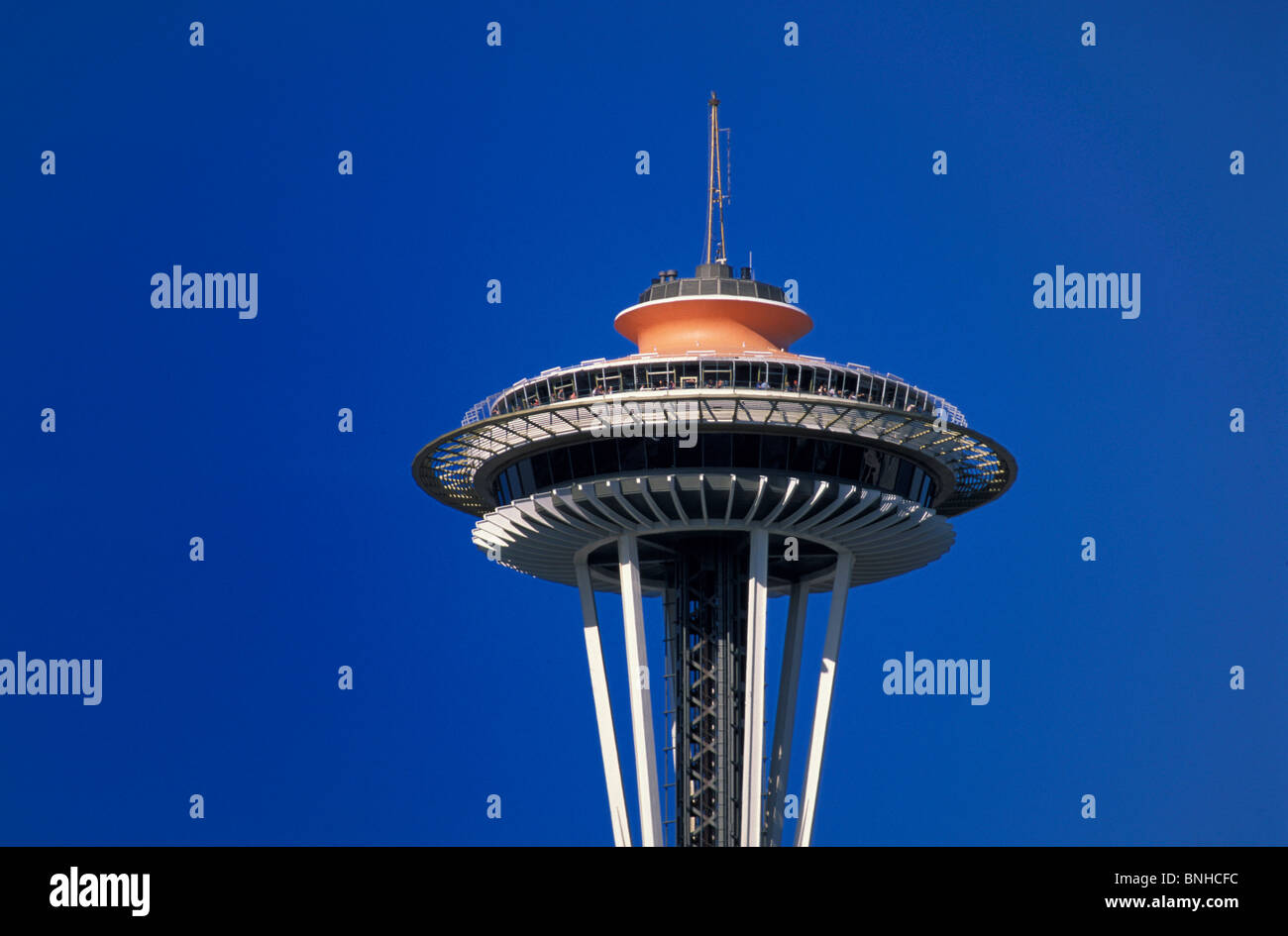 Usa Seattle Space Needle Washington State Blue Sky Tower Landmark ...