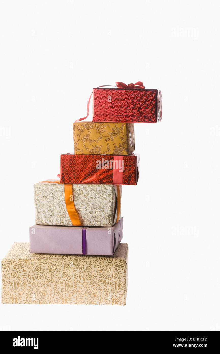 Stack of presents Stock Photo - Alamy
