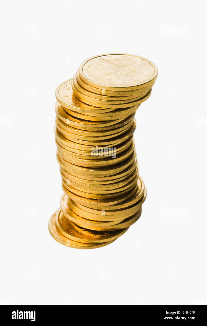 Stack of gold coins Stock Photo - Alamy