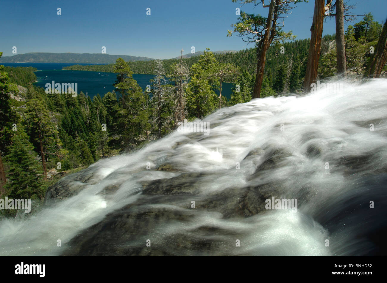 Usa South Lake Tahoe California Lower Eagle Falls Emerald Bay State ...