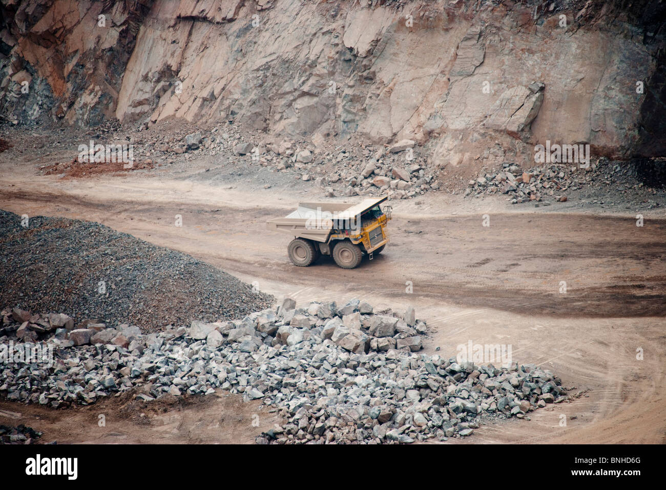 Large earth mover dump haul truck in quarry Stock Photo - Alamy