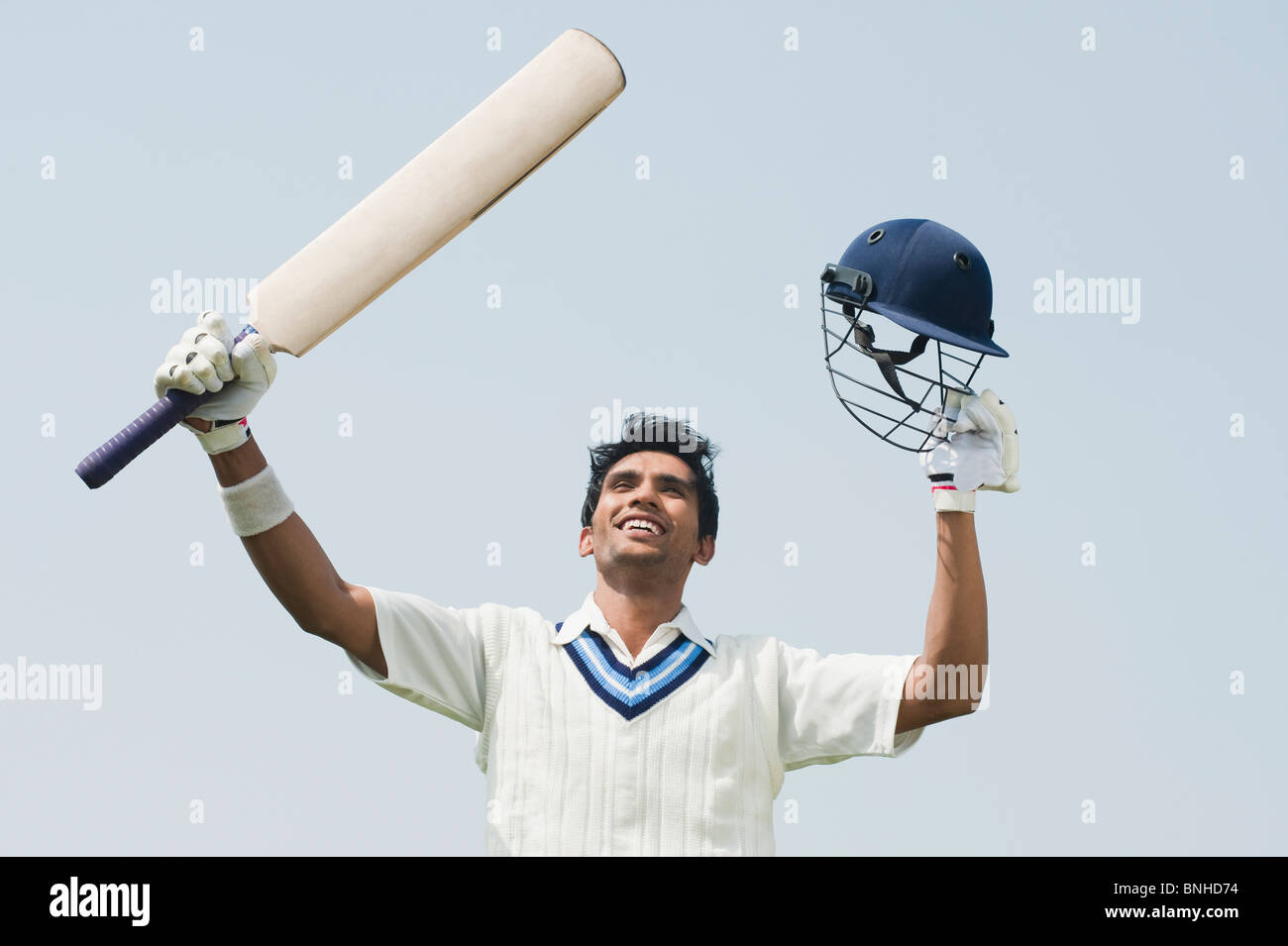 Cricket batsman celebrating his success Stock Photo - Alamy Cricket batsman celebrating his success Stock Photo - Alamy