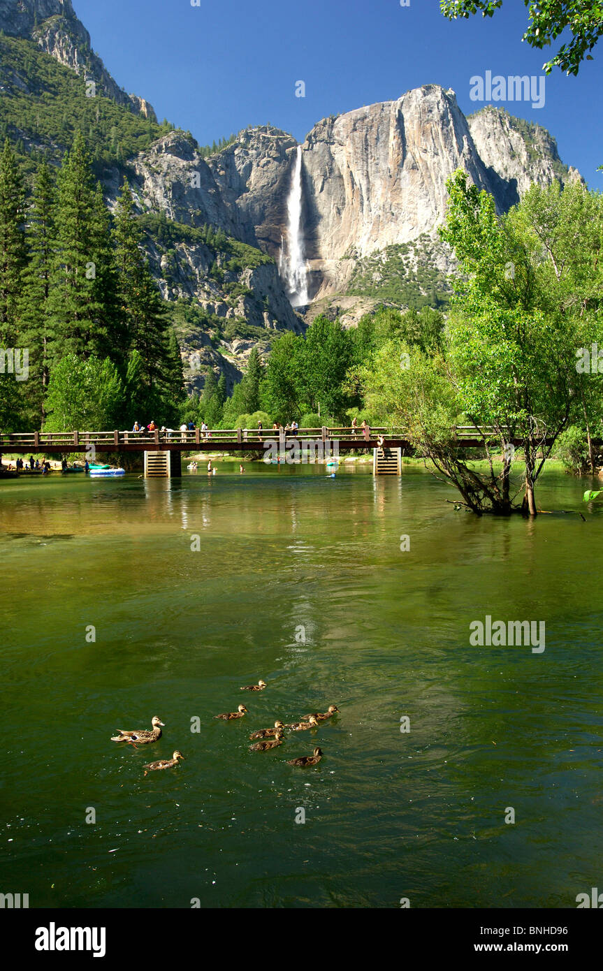 Usa California Merced River At Yosemite Valley Yosemite National Park ...