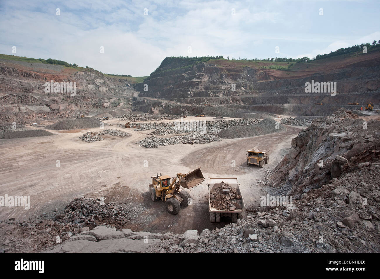 Large wheel dozer in open cast mine Stock Photo - Alamy