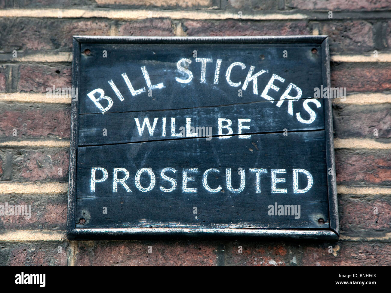 Bill stickers will be prosecuted hi-res stock photography and images ...
