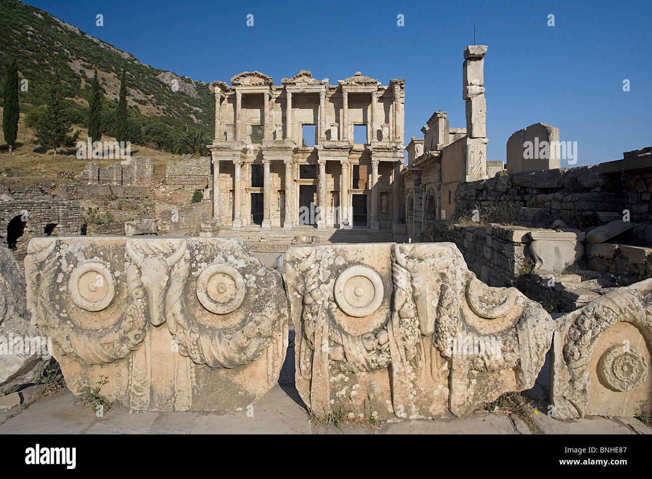 Turkey June 2008 Ephesus city ancient city ancient site historic ruin ...