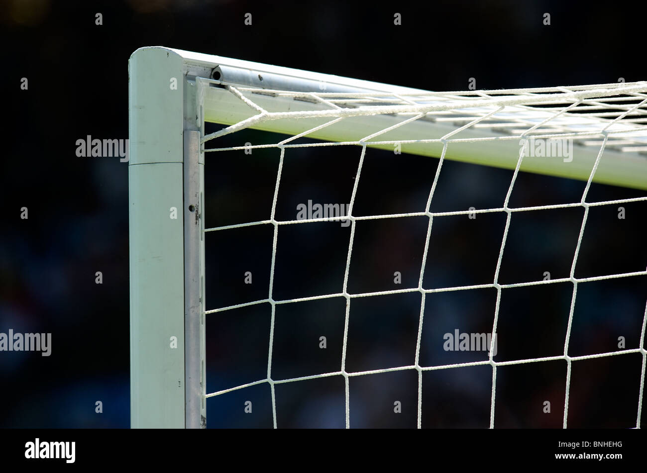 Detail of a soccer goal Stock Photo - Alamy