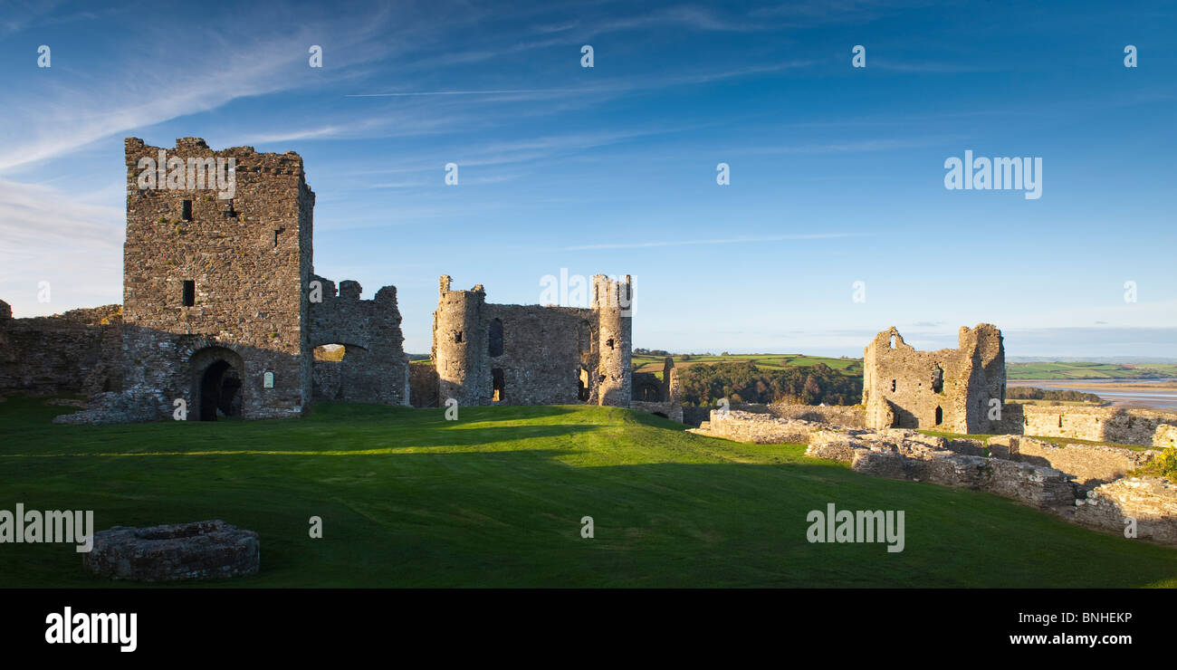 Llansteffan Castle and Tywi Estuary Carmarthenshire West Wales Stock ...