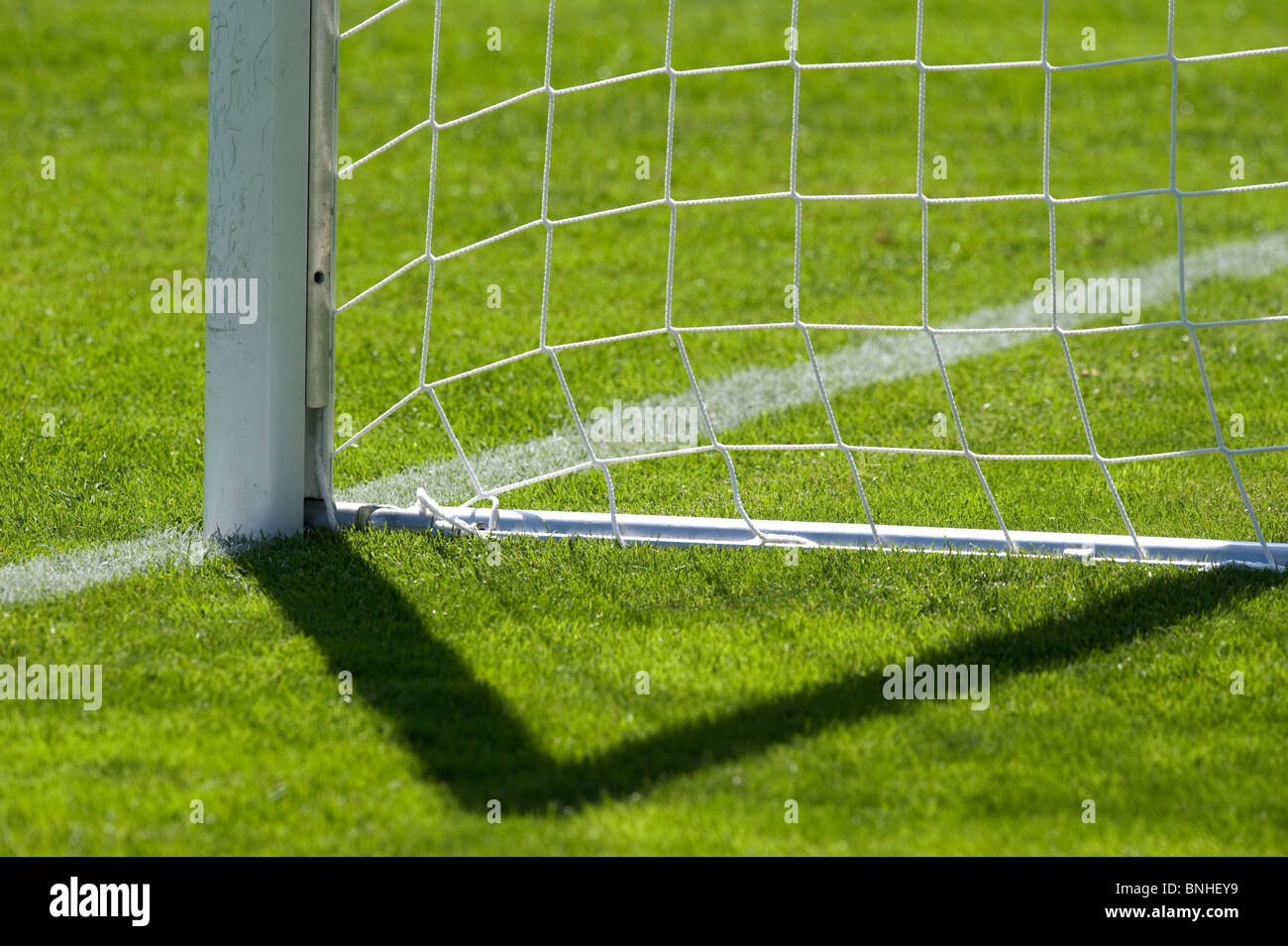 Detail of a soccer goal Stock Photo - Alamy