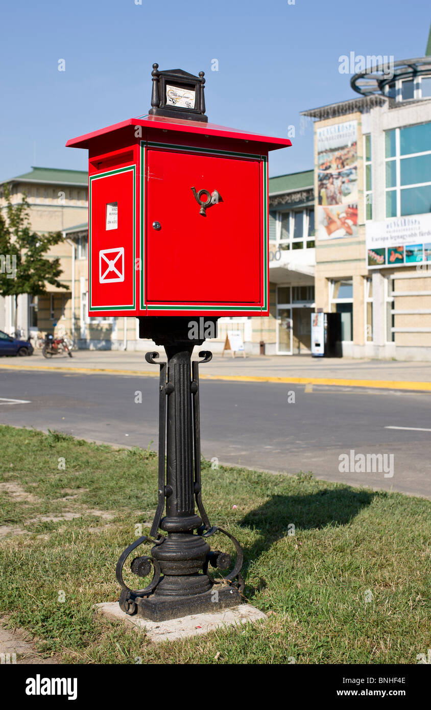 A red hungarian mailbox Stock Photo - Alamy