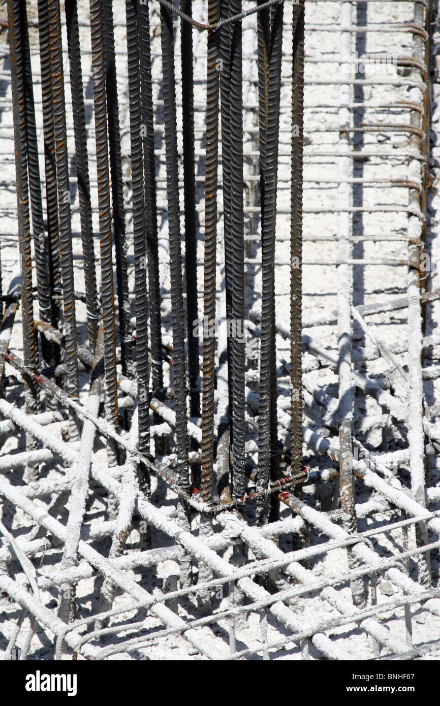 steel fixing rods on building construction site Stock Photo - Alamy