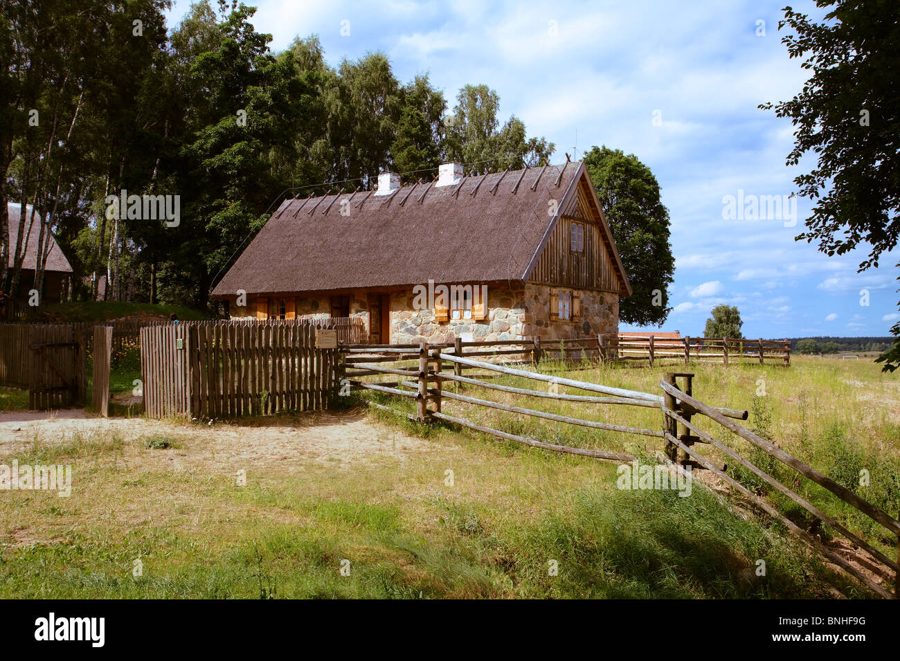 Antique farmhouse. THE FOLK ARCHITECTURE MUSEUM, Olsztynek-Poland Stock ...