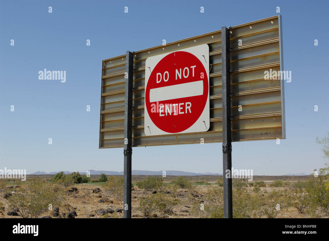 Usa Yuma Arizona Do Not Enter Sign Highway Near Yuma One Way Traffic ...