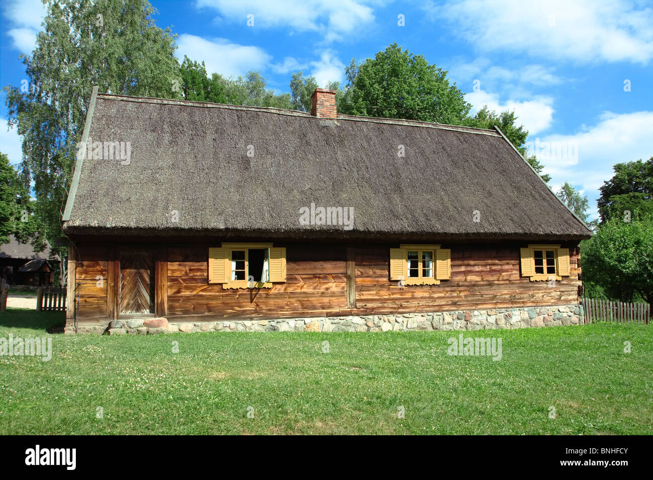 Antique farmhouse. THE FOLK ARCHITECTURE MUSEUM, Olsztynek-Poland Stock ...