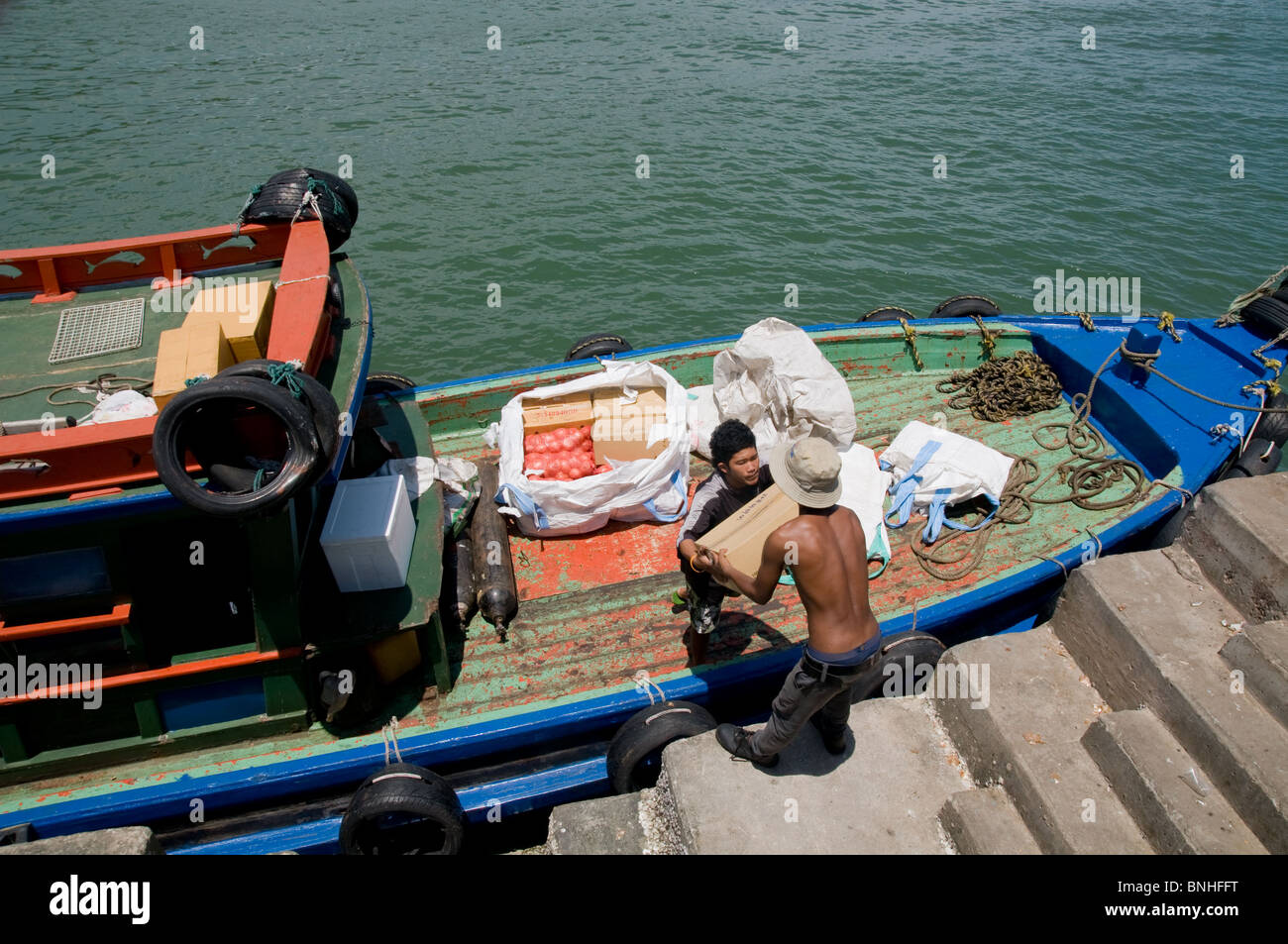 Food supply boat hi-res stock photography and images - Alamy