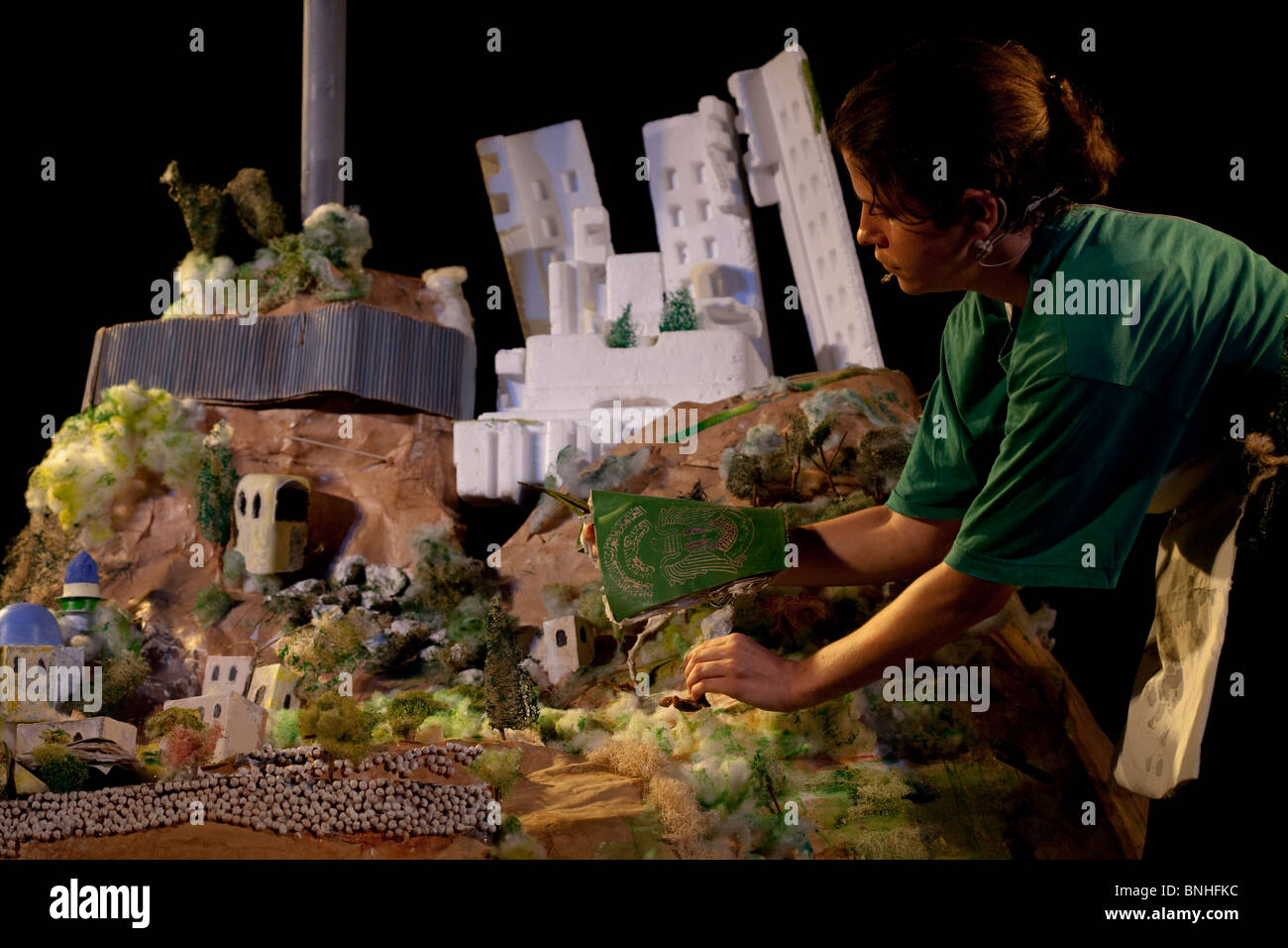 Puppetry show depicting Jewish settlement expansion in the West Bank ...