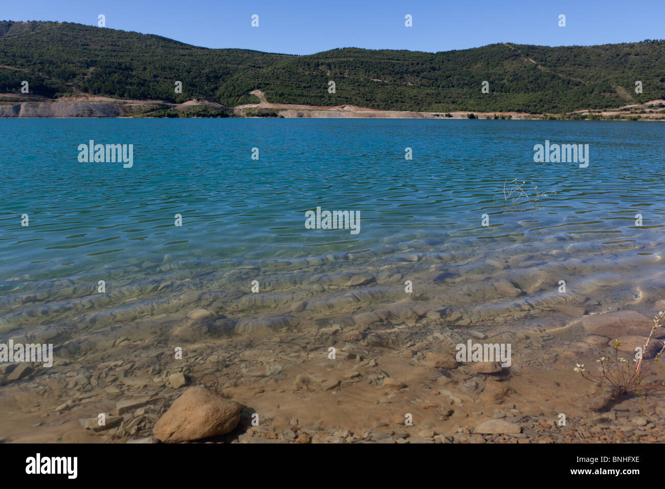 The embalse de Yesa / Yesa reservoir in Navarre, nortthern Spain Stock ...