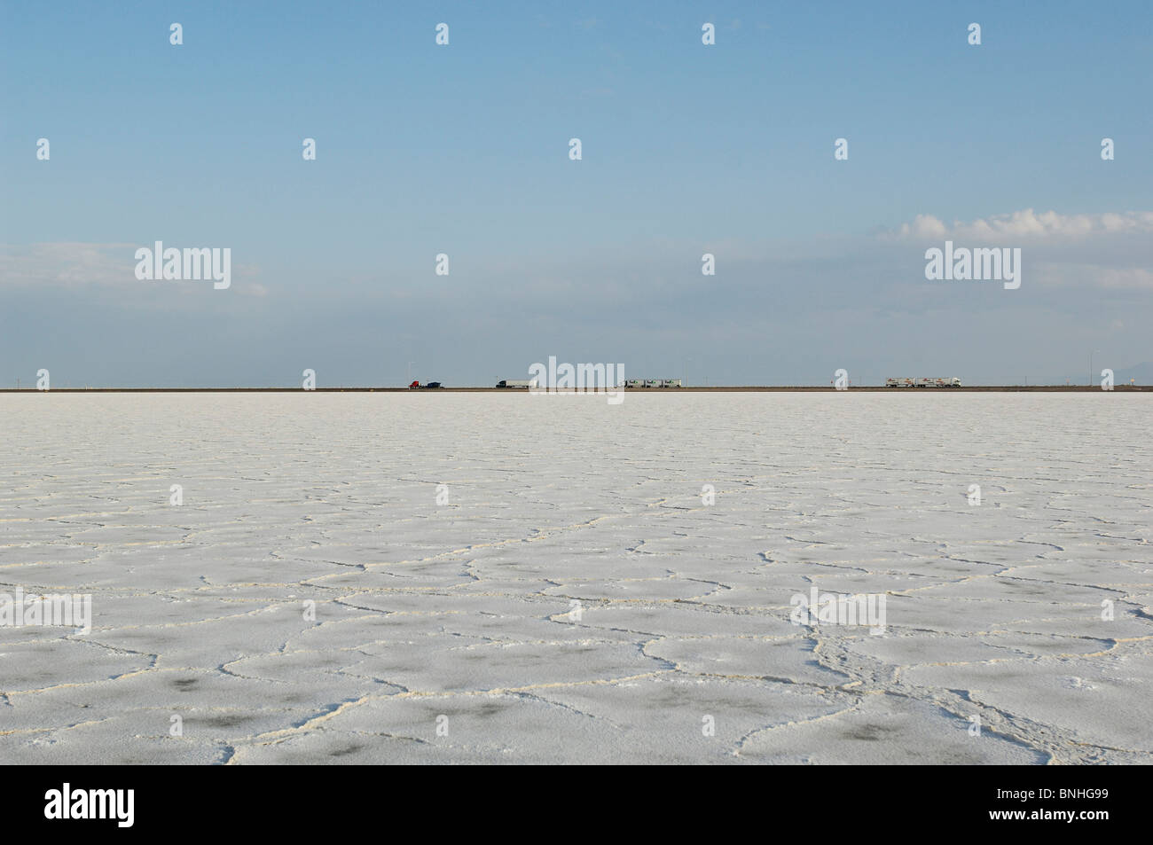 Usa Utah Bonneville Salt Flats Salt Pan Flat White Arid Dry Landscape ...