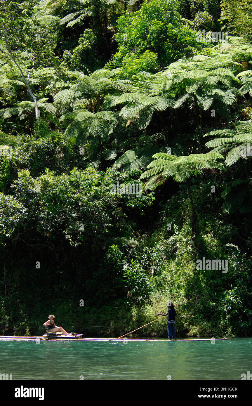 Caribbean Berrydale Jamaica Rafter Michael Dennis Rafting Bamboo Raft ...