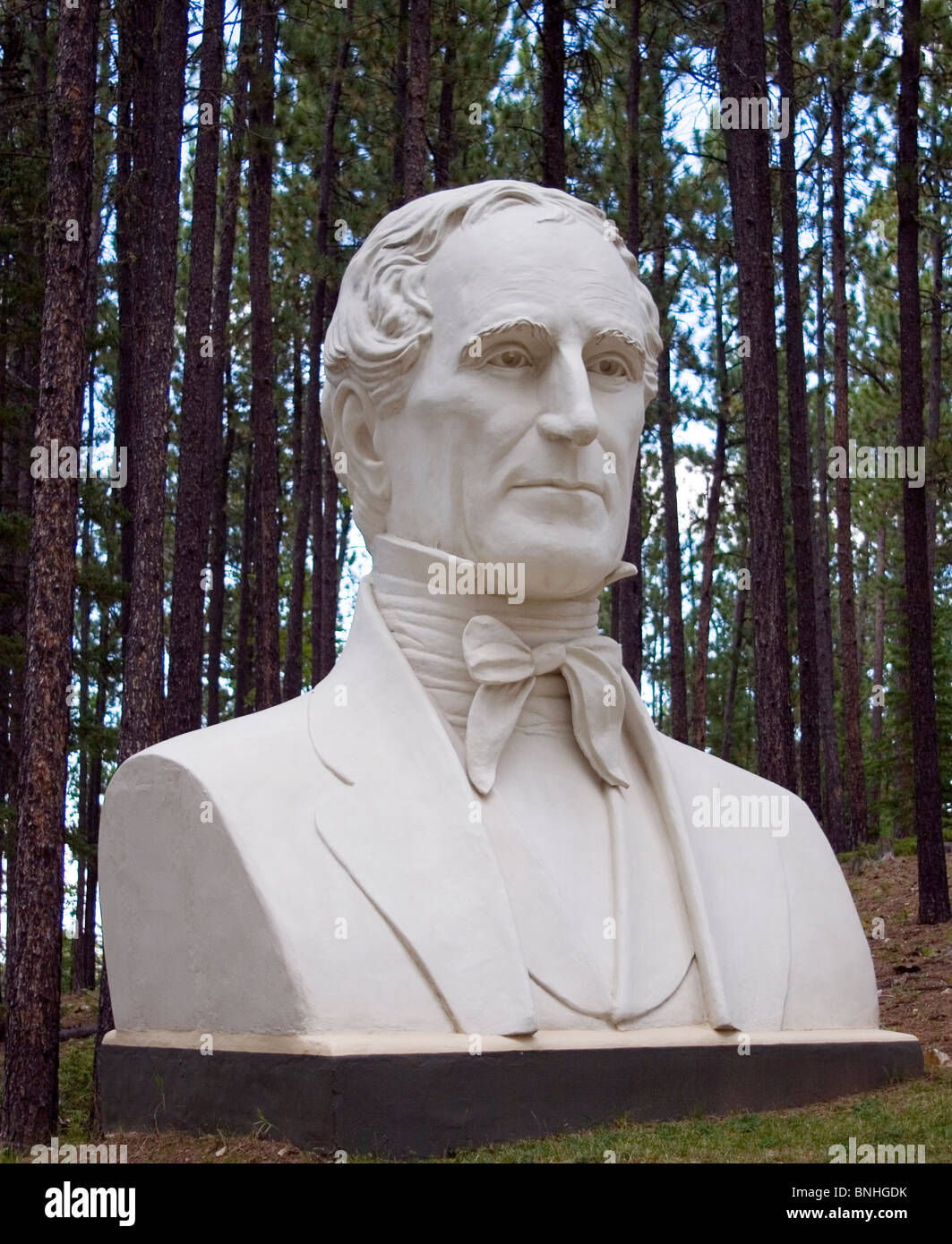 John Tyler bust by sculptor David Adickes at Presidents Park in Lead ...