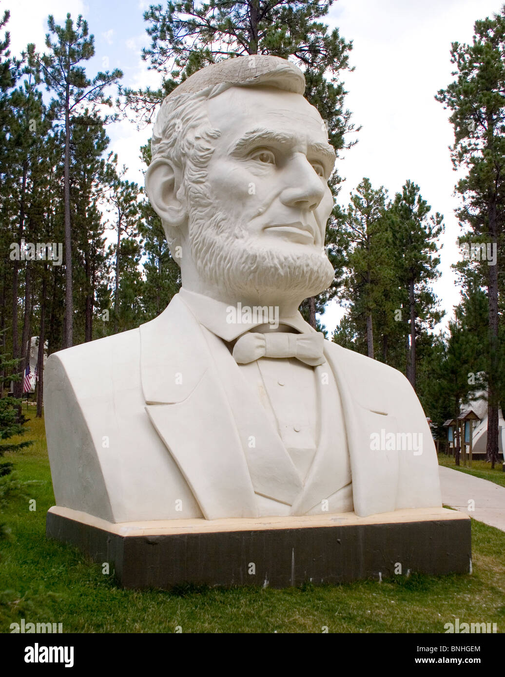 Abraham Lincoln bust by sculptor David Adickes at Presidents Park in ...