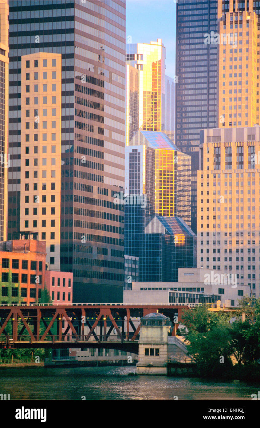 USA United States of America Illinois Chicago city skyscrapers ...