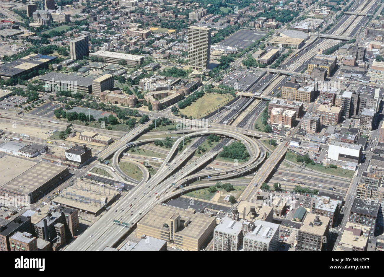 USA United States of America Illinois Chicago city junction Eisenhower ...