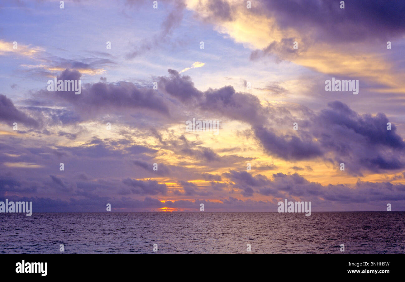 Maldives Indian Ocean North Male Atoll sunset Bandos Island resort Asia ...