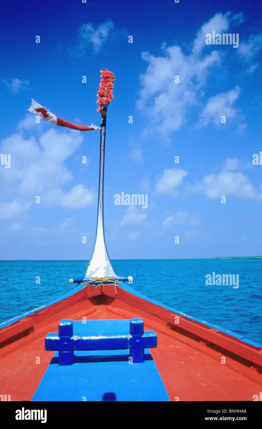 Maldives Indian Ocean South Ari Atoll dhoni Ari Beach island resort ...