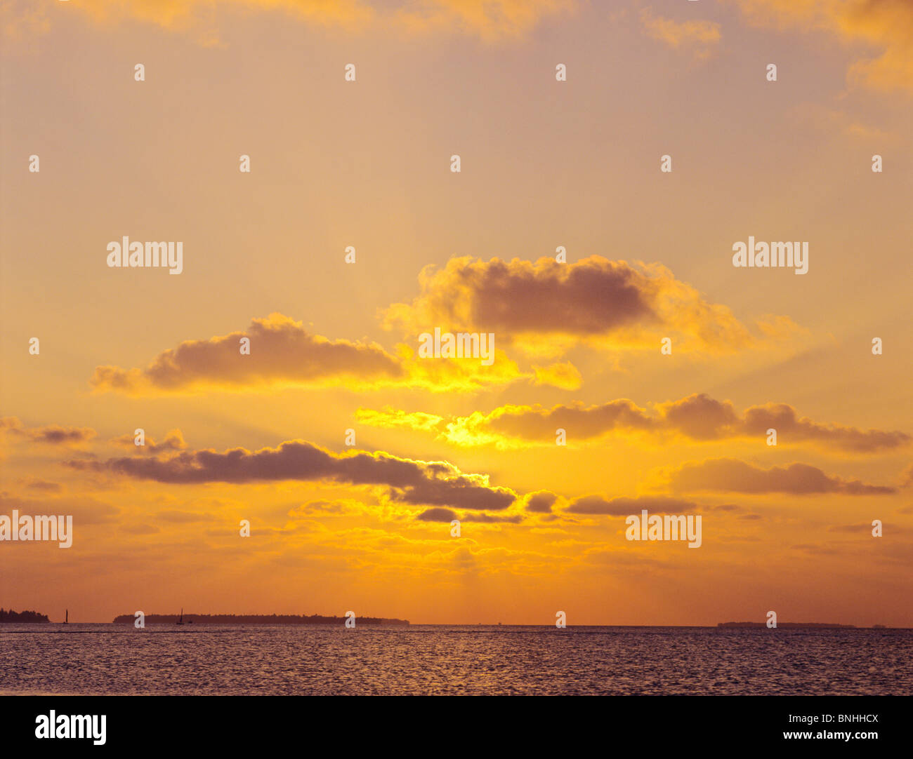 Maldives Indian Ocean Ari Atoll Asia sea water clouds nature seascape ...