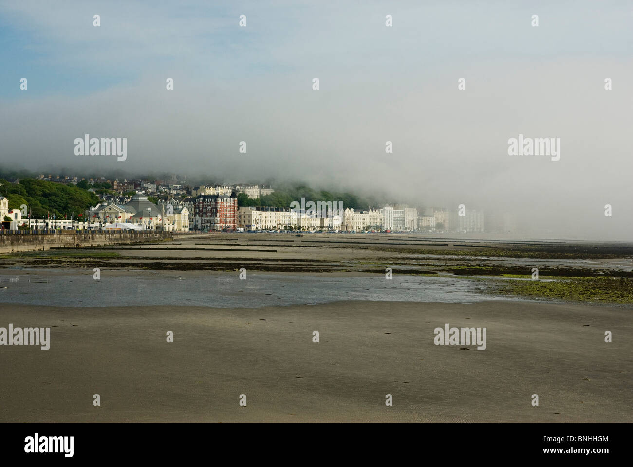 Douglas bay, Isle of Man with sea mist rolling in Stock Photo - Alamy