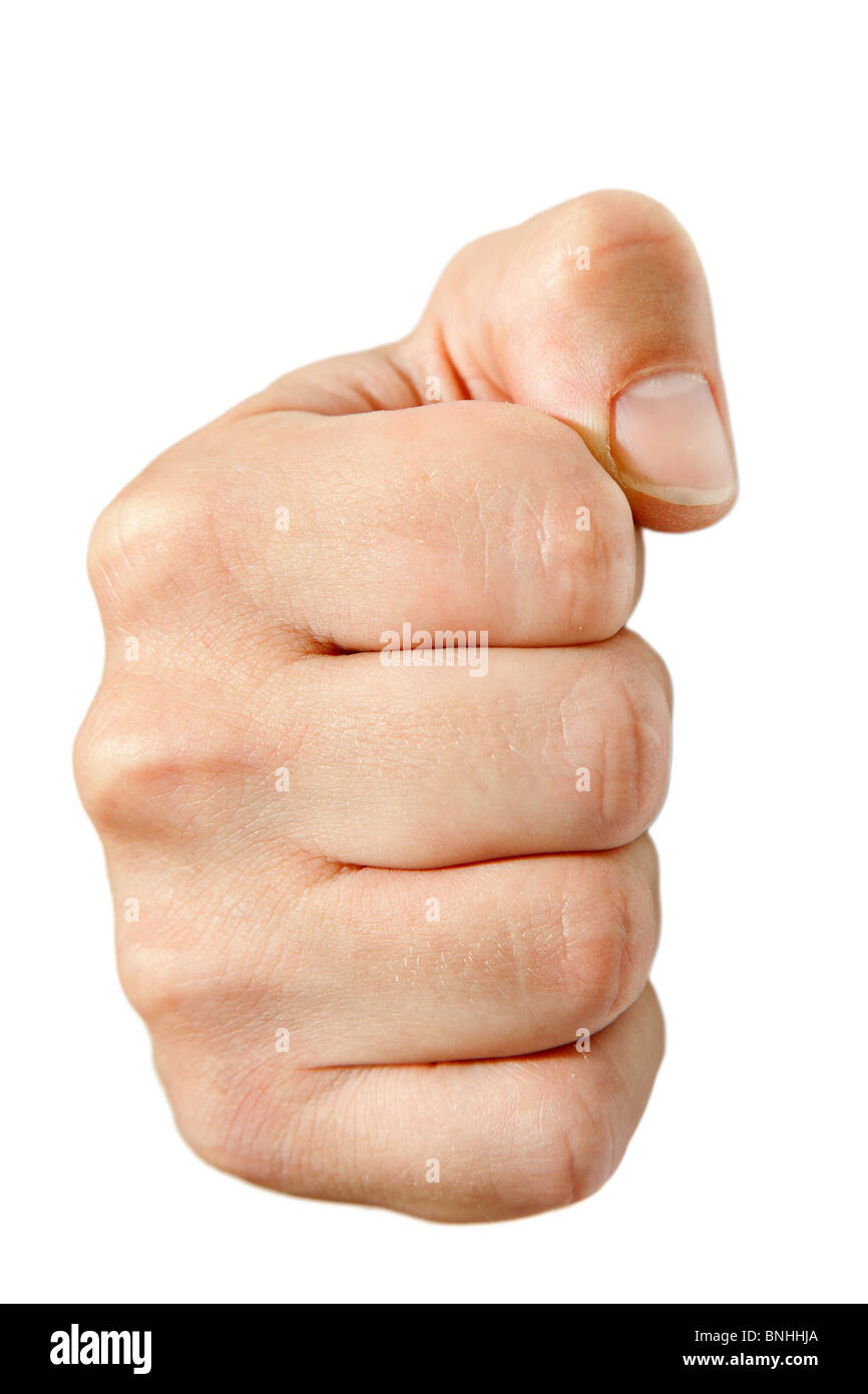 fist isolated on white background Stock Photo - Alamy