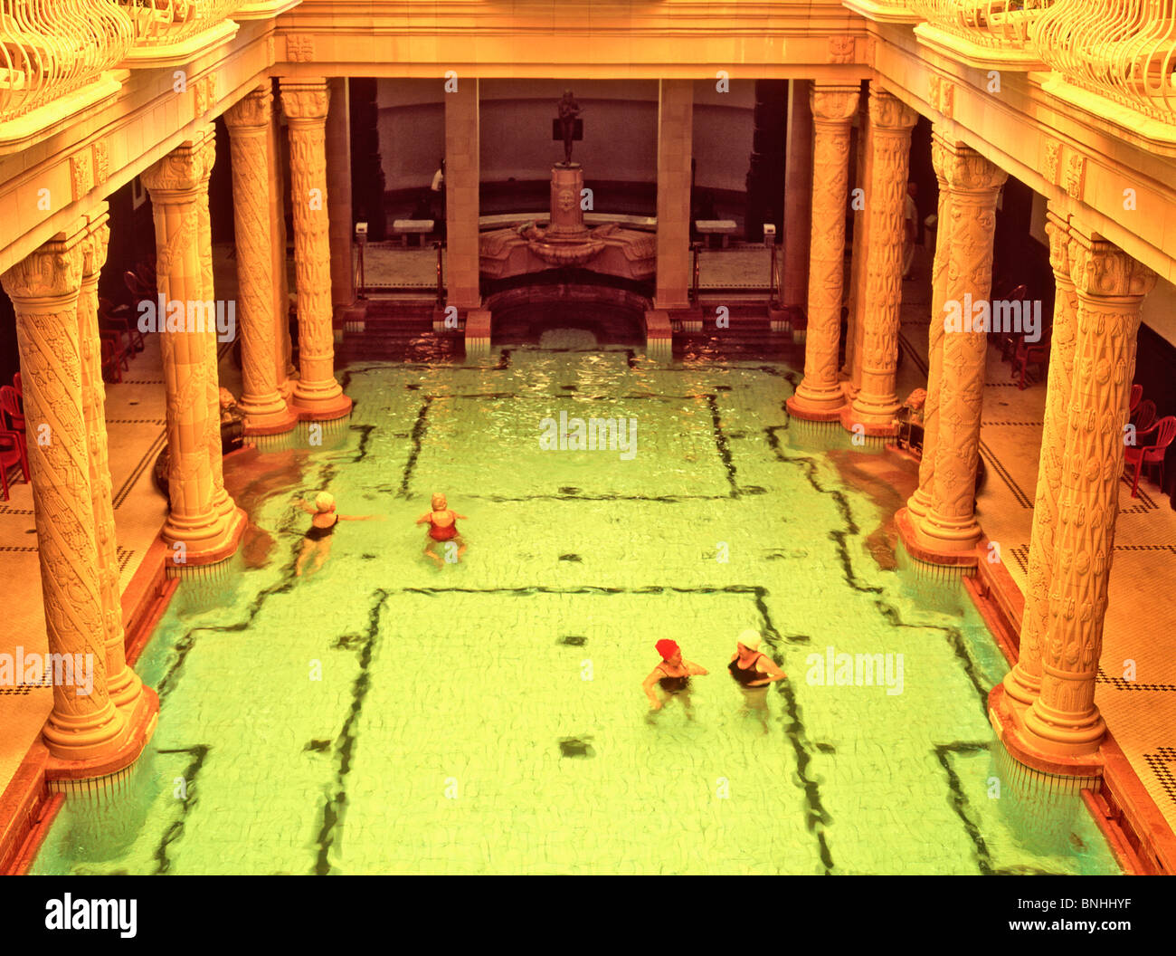 Hungary Budapest Gellert Bath Bathing Baths Body care City Column ...