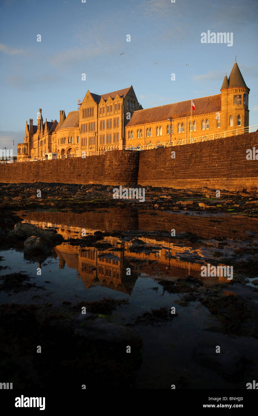 Old College, Aberystwyth University, summer evening, wales UK Stock ...